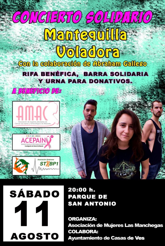 cartel concierto mantequilla voladora | ASOCIACIÓN SÍNDROME STXBP1